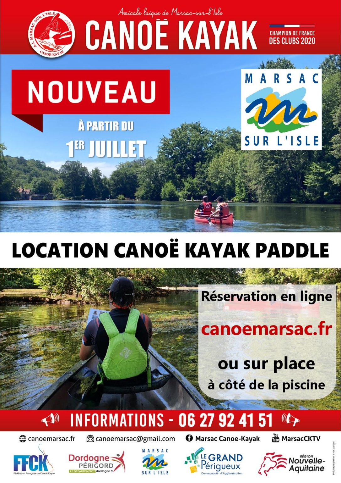 Nouvelle Base de Location Canoë Marsac - Près de Périgueux, club de ...
